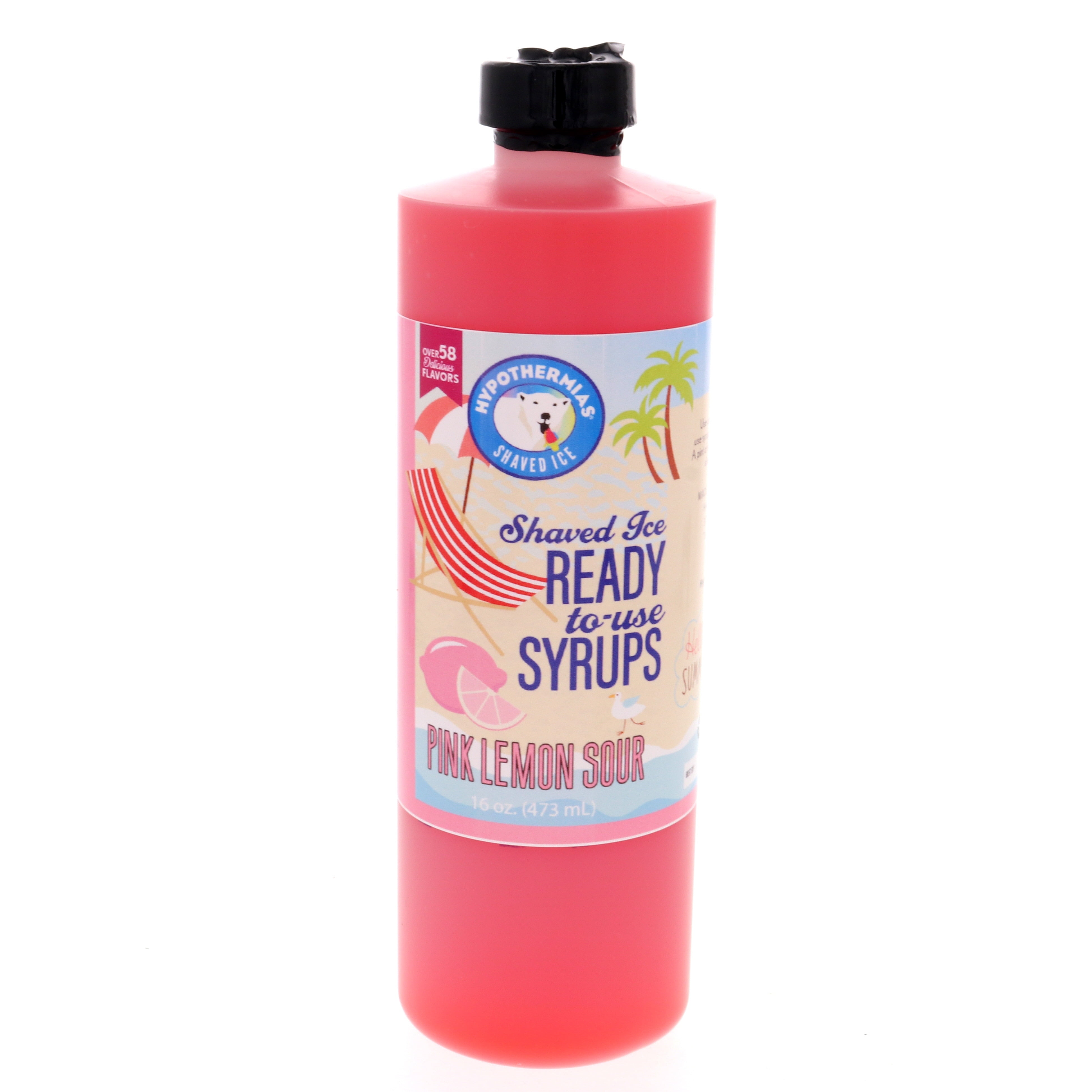 Hypothermias Pink Lemon Sour Pint Handcrafted Hawaiian 🍧 Snow Cones