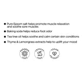 Equate Epsom Salt Foot Soak, Lemongrass and Thyme Scent, for Adult, 32 ...
