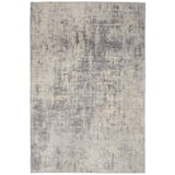 Nourison Rustic Textures Abstract Ivory/Silver 5'3" x 7'3" Area Rug ...