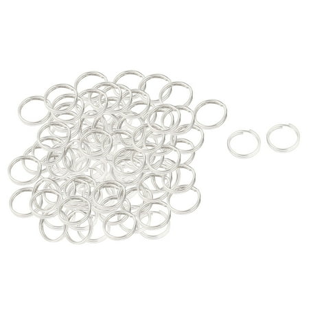 100Pcs 10mm Outer Diameter Split Key Ring Chain Keyring Keychain Loop ...