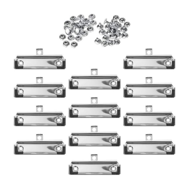 LOVIVER 12 Piece Clipboard Clips Spring Loaded Heavy Duty Low Clipboard ...