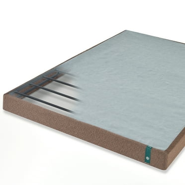 Zinus 4" Metal Box Spring with Wood Slats, Mattress Foundation, Twin ...