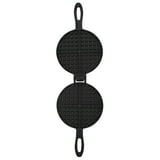 Lot45 Cast Iron Waffle Maker Pan 6in Stove Top Waffle Iron Cookware for ...
