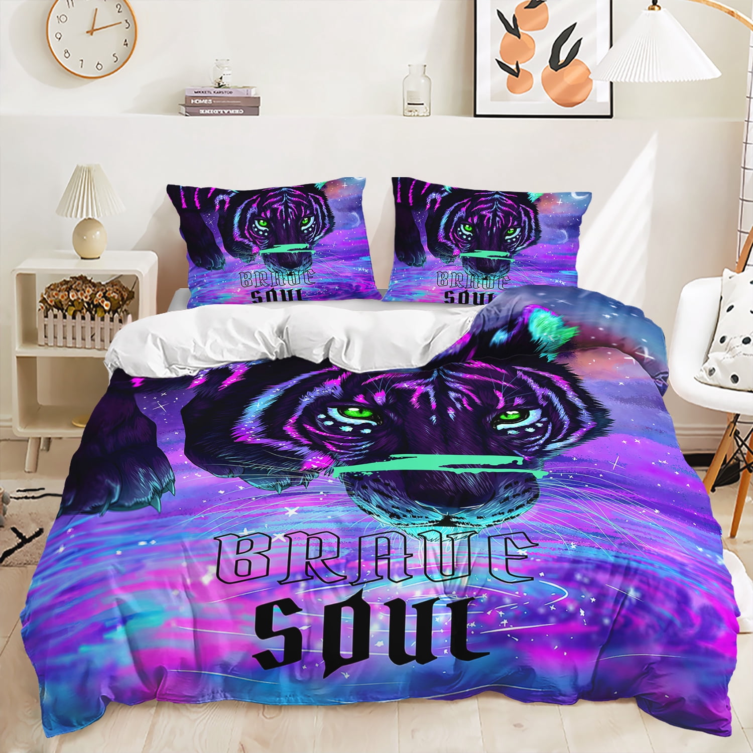 Hosima 3-piece 3D Digital Printing Quilt Cover Full Size Animal Pattern ...