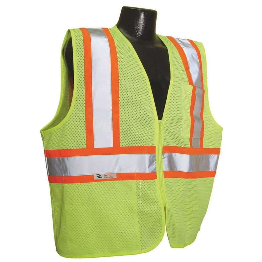 Radians Safety - 2X-Large Hi-Viz Green Mesh Safety Vest With Two-Tone ...
