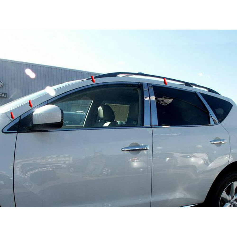 Stainless Steel Window Trim 8Pc Fits 2009-2014 Nissan Murano WP29591 ...