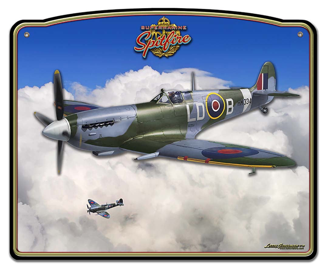 Spitfire RAF Fighter Plane 3-D Vintage Sign “Made in the USA with heavy ...
