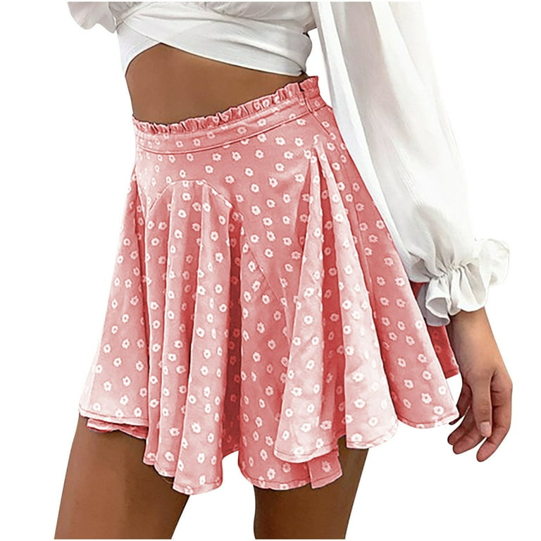 Herrnalise Womens High Waist Polka Dot Pleated Skirt Women's Herrnalise Womens High Waist Polka Dot Pleated Skirt Women's