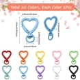 20Pcs 10 Colors Heart Spray Painted Alloy Swivel Clasps Mixed Color 38 ...