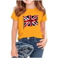 MKOSPLRT Union Jack Kids Tees 2-13 Years Girls Boys Short Sleeve Crew ...