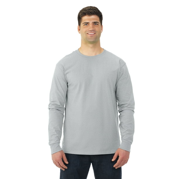 Fruit Of The Loom Adult HD Cotton Long Sleeve Crew T-Shirt, 3XL, Ash - Walmart.ca