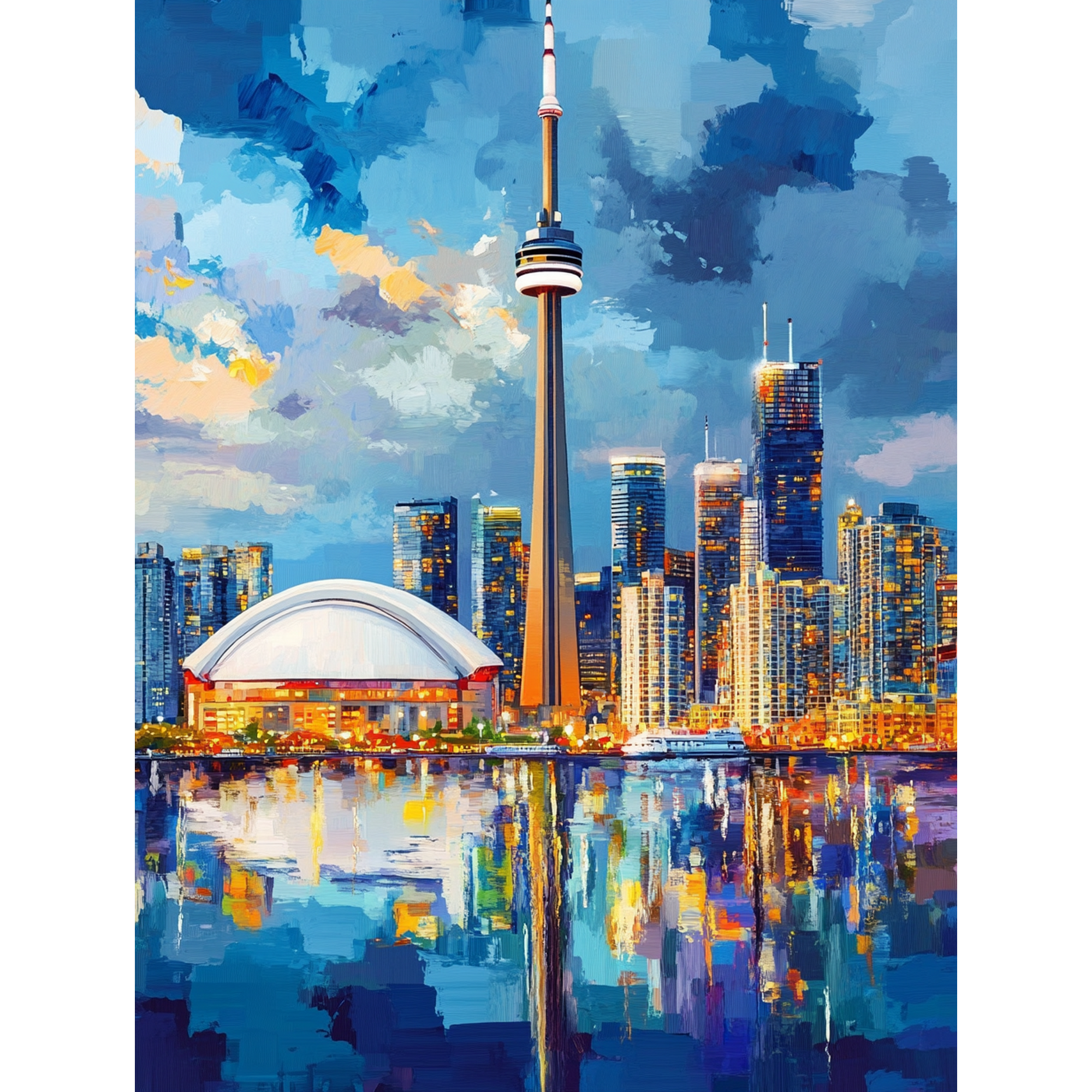 Click here for Qisvanset Toronto Cityscape Canvas Painting/Wall A... prices