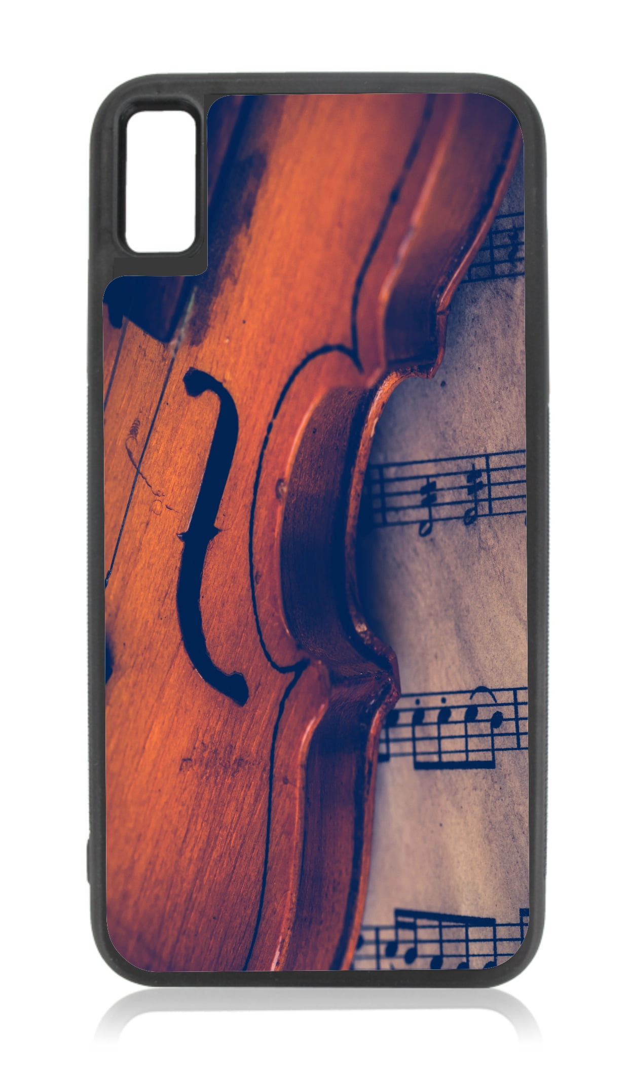 Vintage Style Violin Musical Instrument and Music Notes Treble Clefs ...