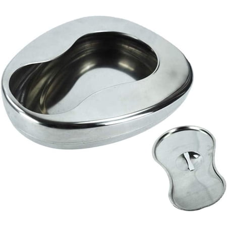 Bedpan for Home,Hospital & Travel - Stainless Steel Bed Pans with Cover ...