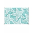 Aqua Starfish Sun Shade Sail 6.5'X10' Coastal Summer Ocean Beach ...