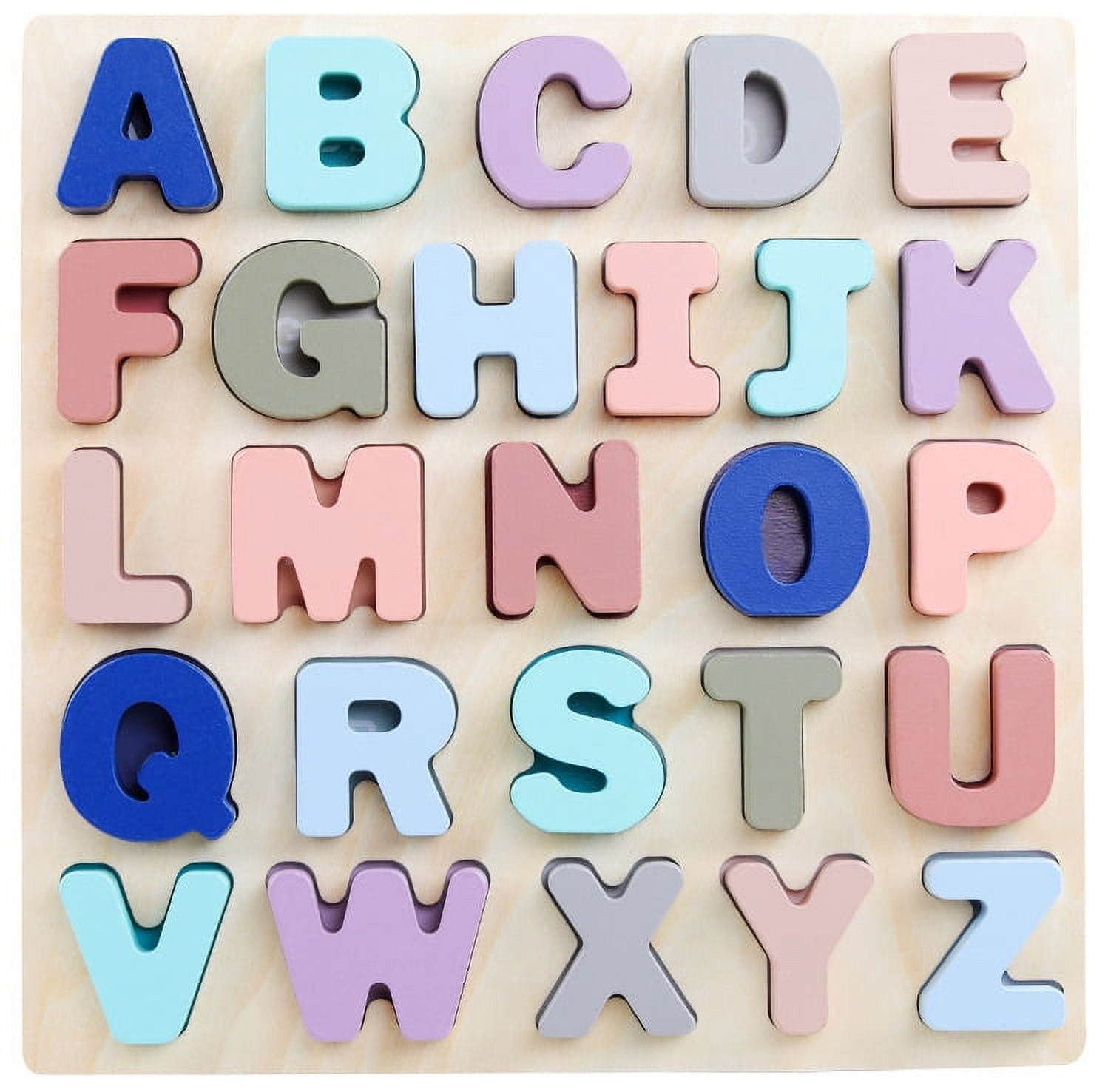 Rompecabezas de madera para niños pequeños, alfabeto grande, letras ...