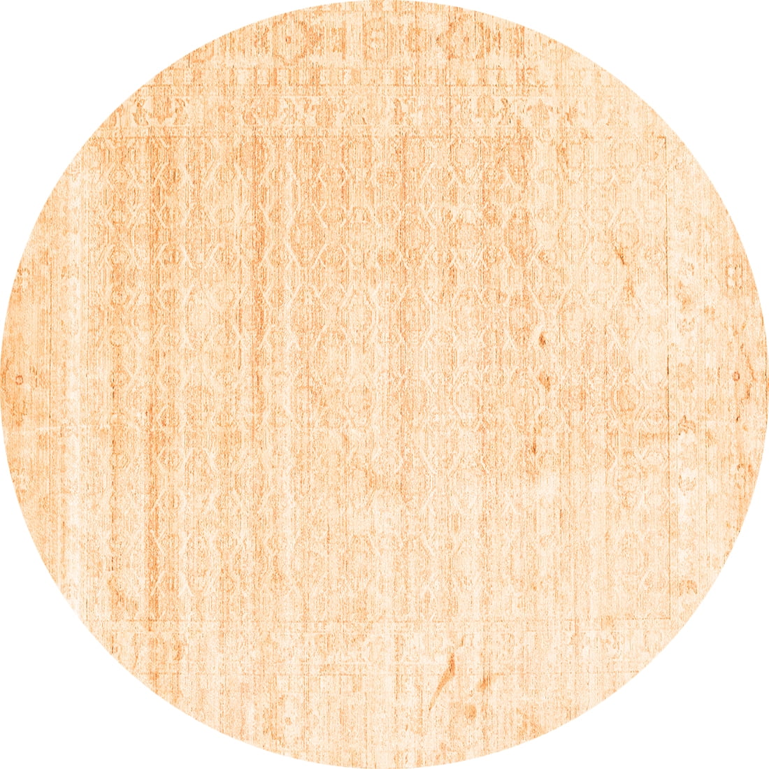 Ahgly Company Indoor Round Solid Orange Modern Area Rugs, 8' Round ...