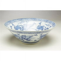 AA Importing 59818 16 inch Blue & White Bowl - Walmart.com