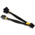 Dual 4Pin IDE Molex to GPU Dual (6+ 2)Pin Power Supply Cable Adapter ...