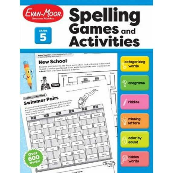 Pre-Owned Spelling Games and Activities, Grade 5 Teacher Resource (Paperback) 9781645143321 ...