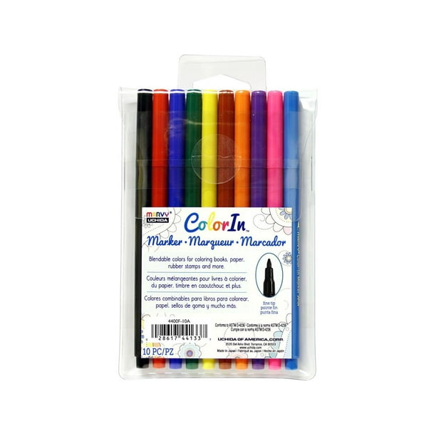 Uchida ColorIn Markers Fine 10pc Primary - Walmart.com