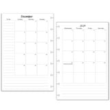 2024 Monthly Planner Calendar Refills for 7-Disc Mini Happy Planners ...
