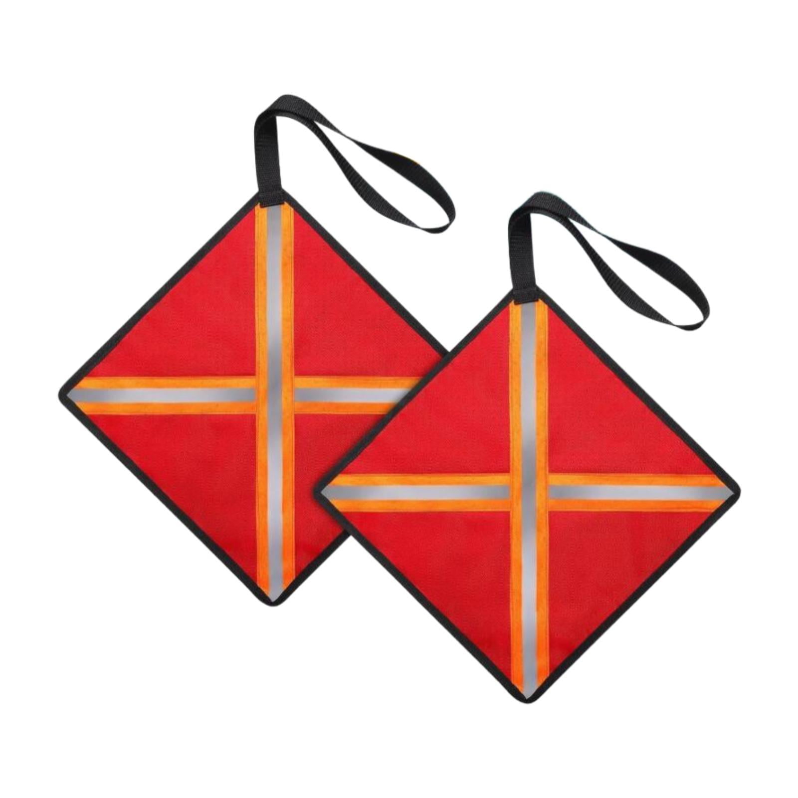 S SERENABLE 2 Pieces Safety Flags for Trailer Portable Warning Flag for ...