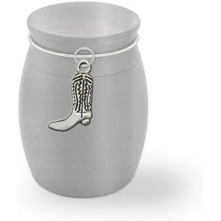 Small Mini Cowboy Boot Keepsake Memorial Cremains Holder Container Jar ...