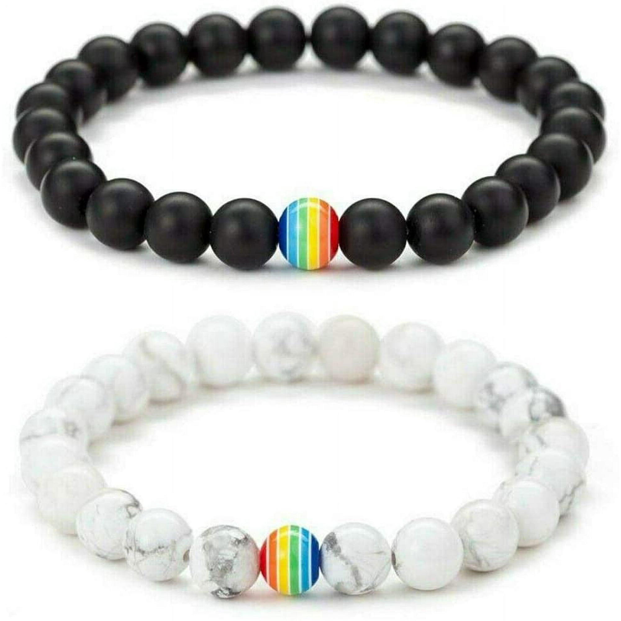Click here for Oruyrop 1x Women Men Rainbow Natural Stone Beaded... prices