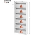 6 Tier DVD Storage Rack Tower, CD Storage Cabinet with 6 Tier Wooden ...