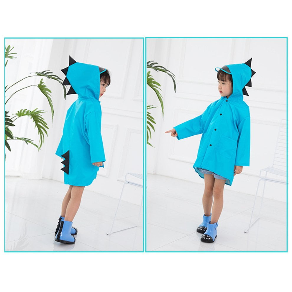 Long Cartoon Dinosaur Raincoat Conjoined Raincoat Children EVA Hiking Poncho Student Outdoor ...