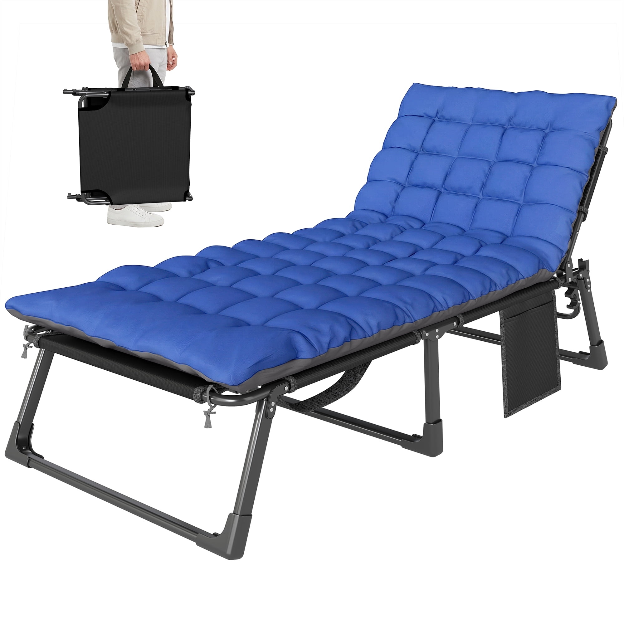 Click here for Outsunny 75 Cm Wide Folding Chaise Lounge Chair Ou... prices