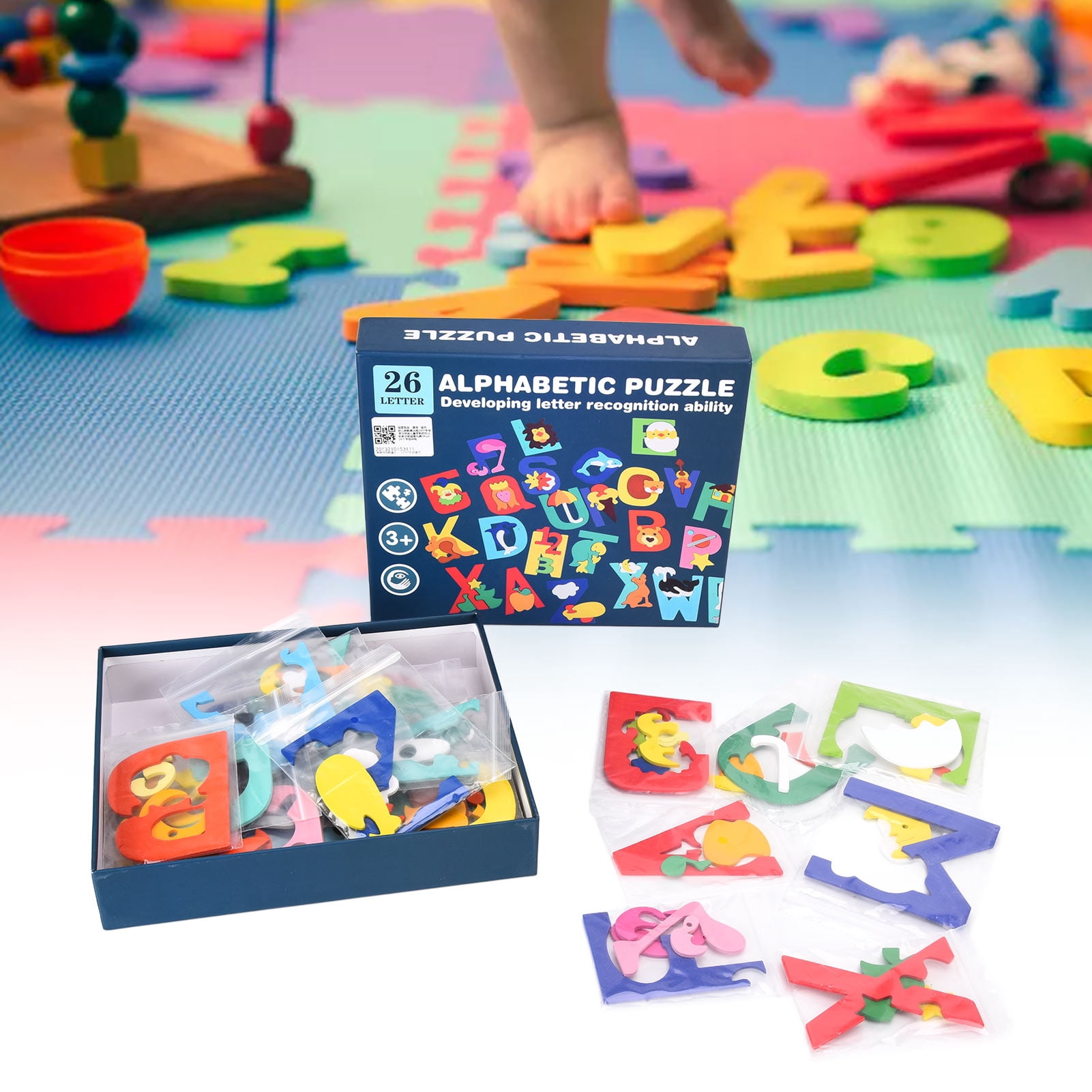 Rompecabezas del alfabeto Juguete de aprendizaje de madera temprano ...
