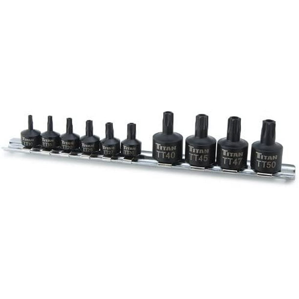 Titan 16143 10-Piece Low Profile Tamper-Resistant Impact Star Bit ...
