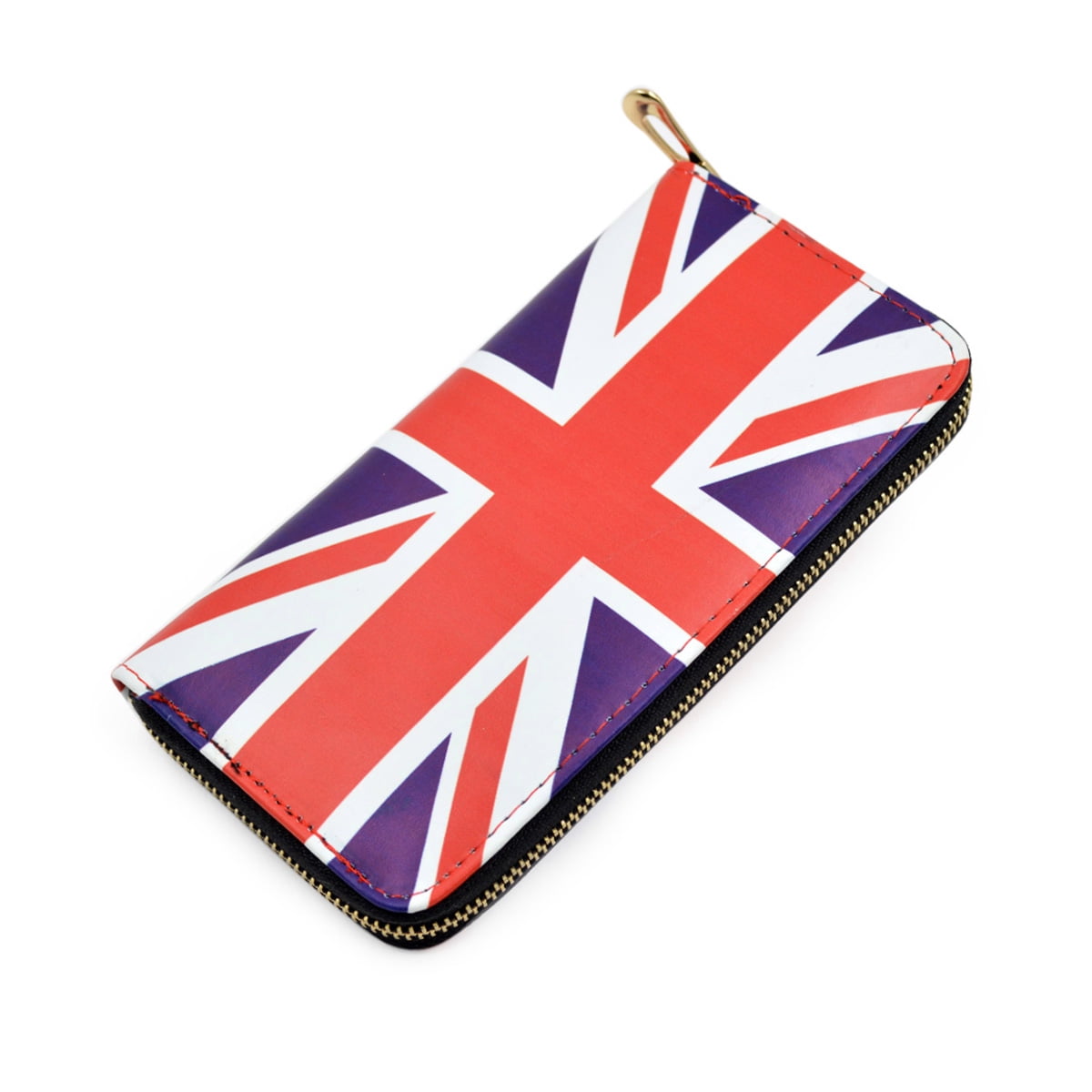 Premium World Country Flag City Print PU Leather Zip Around Wallet ...