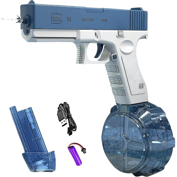Pistola de agua eléctrica para adultos y niños, con gran capacidad de 420 + 58 cc, pistola de ...