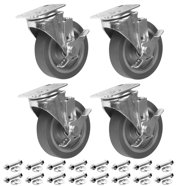 HOLKIE Retractable Caster Wheels,(4 pack) Heavy Duty Workbench Casters ...