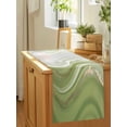 Abstract Geometric Sage Green Table Runner 60 Inch Long Gradient ...