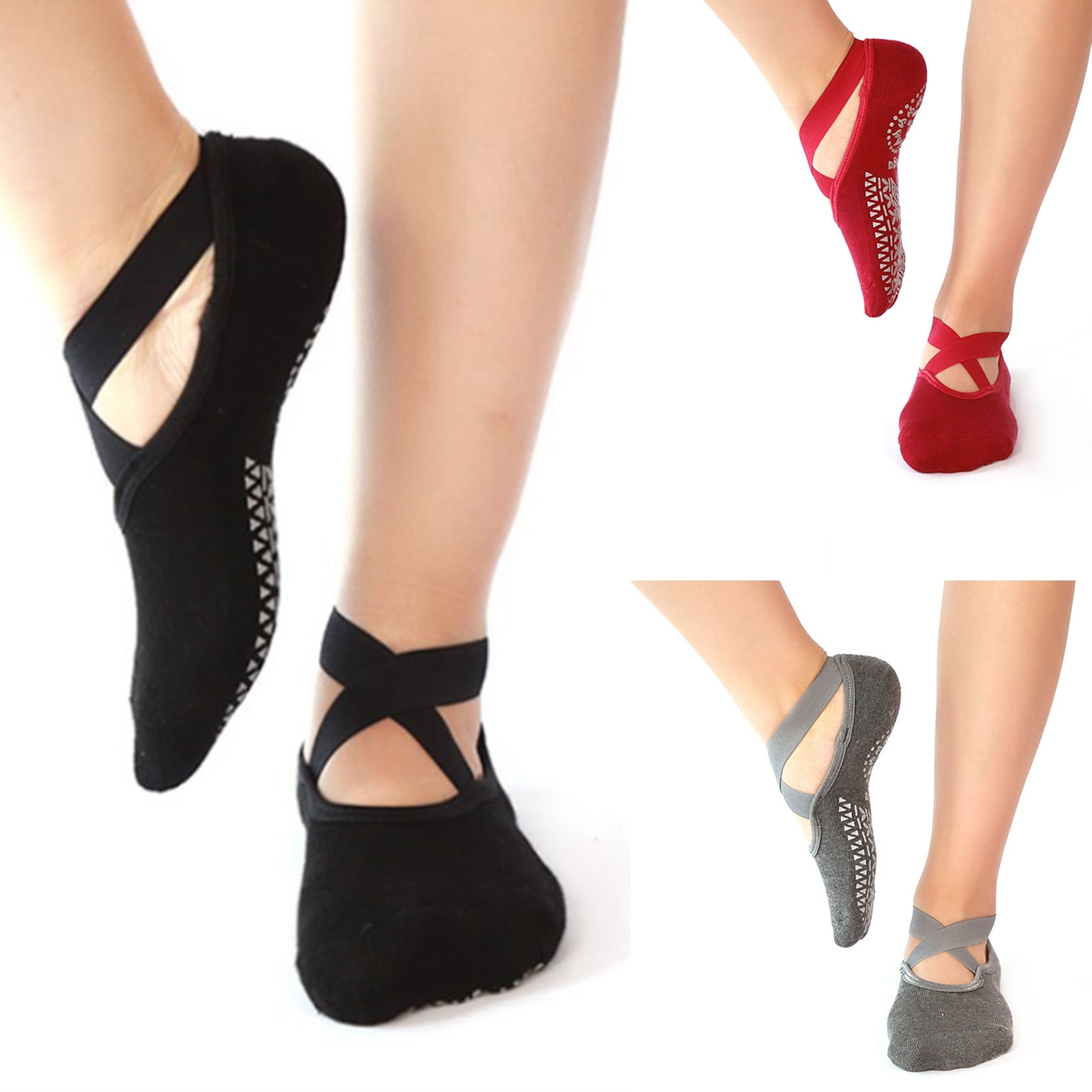 SPRING PARK 3 Colors Women Cotton Elastic Cross Strap Anti Skid ...