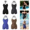 Aellinatey Elegant High Neck Monokini Swimdress with Back Tie for ...