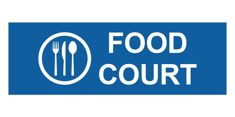 Basic Food Court Sign (Blue) - Medium - Walmart.com