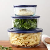 Pyrex Airtight Microwave Safe 6-piece Round Glass Food Storage ...