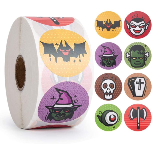 1000 Halloween Stickers, 8 Patterns Halloween Character, Halloween ...
