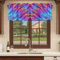 Abstract Art 2 Panels Kitchen Valance, Blue Purple Yellow Gradient ...