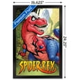 Marvel Spider-Rex - Portrait Wall Poster, 14.725" x 22.375" Framed ...