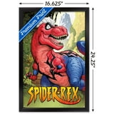 Marvel Spider-Rex - Portrait Wall Poster, 14.725" x 22.375" Framed ...