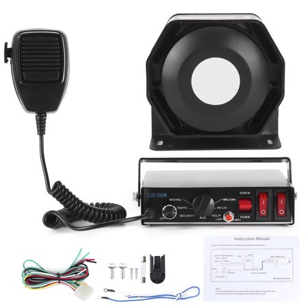 Alert Siren,200W DC 12V Siren Alarm Horn Siren System User-Friendly ...