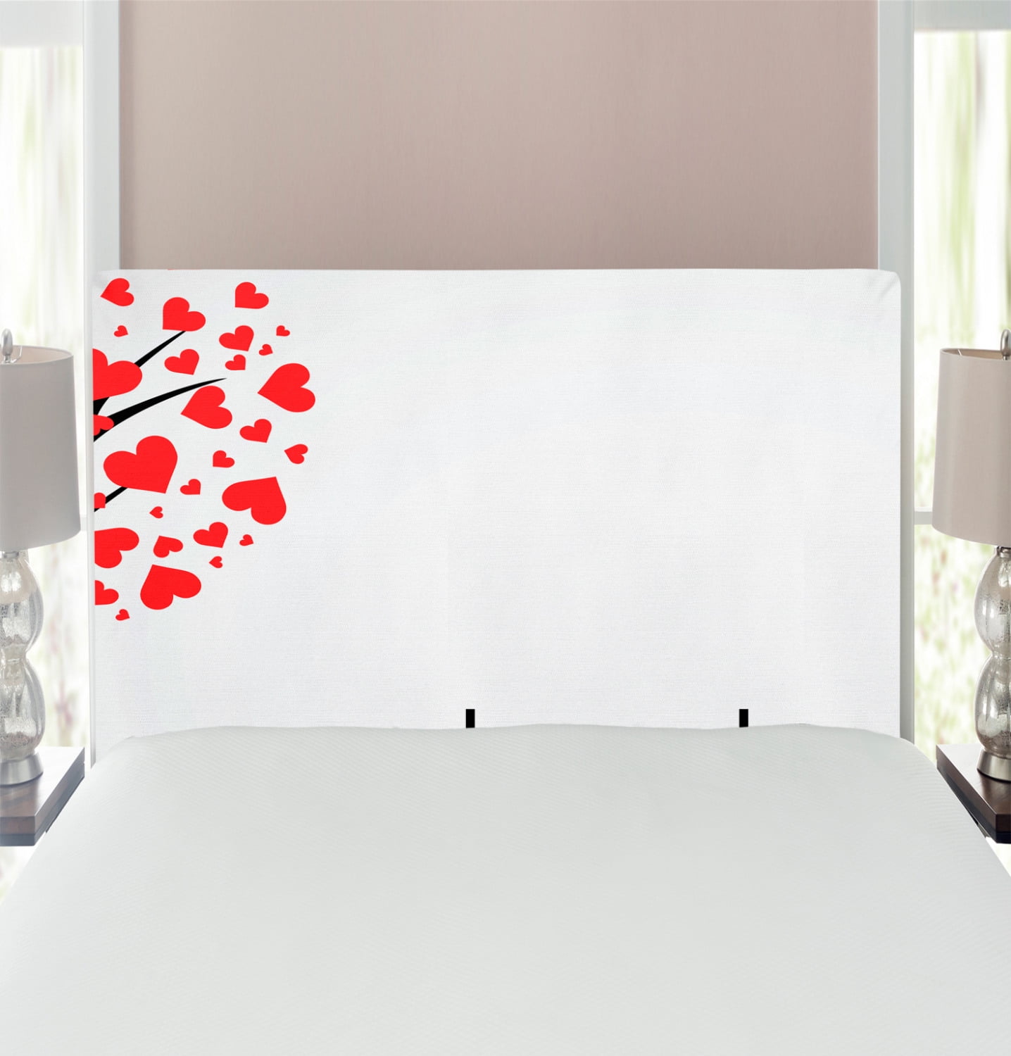Tree Headboard, Tree with HeArt Shaped Leaves and a Bench Romance ...