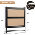 Narrow Shoe Storage Cabinet for Entryway with 2 Flip Drawers ...