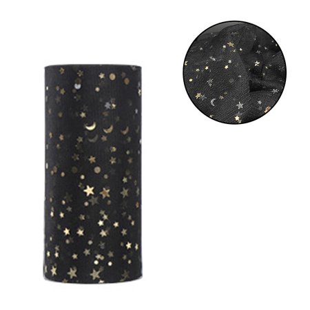 Tulle Fabric Tulle Roll Table Runner With Glitter Tulle Ribbon-black ...